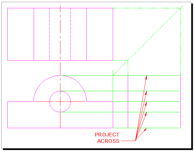 Orthographic Projection tutorial for AutoCAD with video